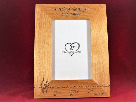 Fishing Any Text Engraved Picture Frame Gift for Dad Gift | Etsy