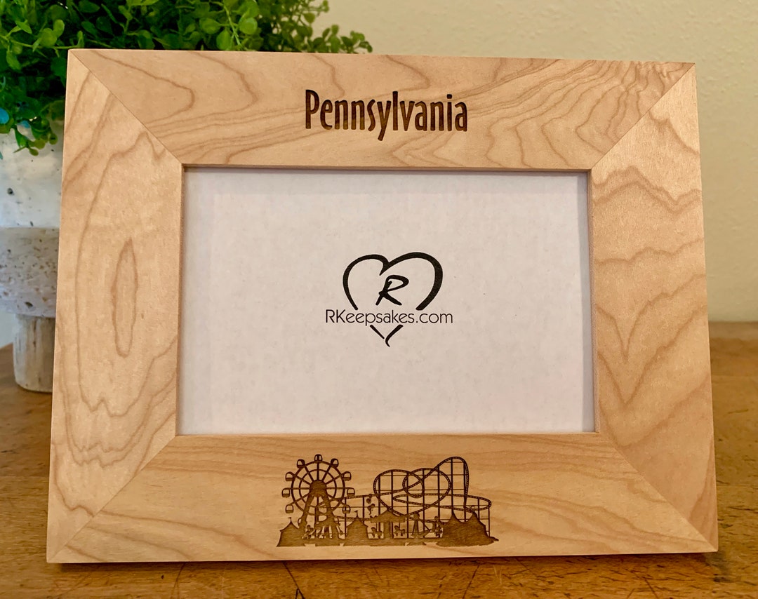 Amusement Park Picture Frame, Custom Text - Etsy