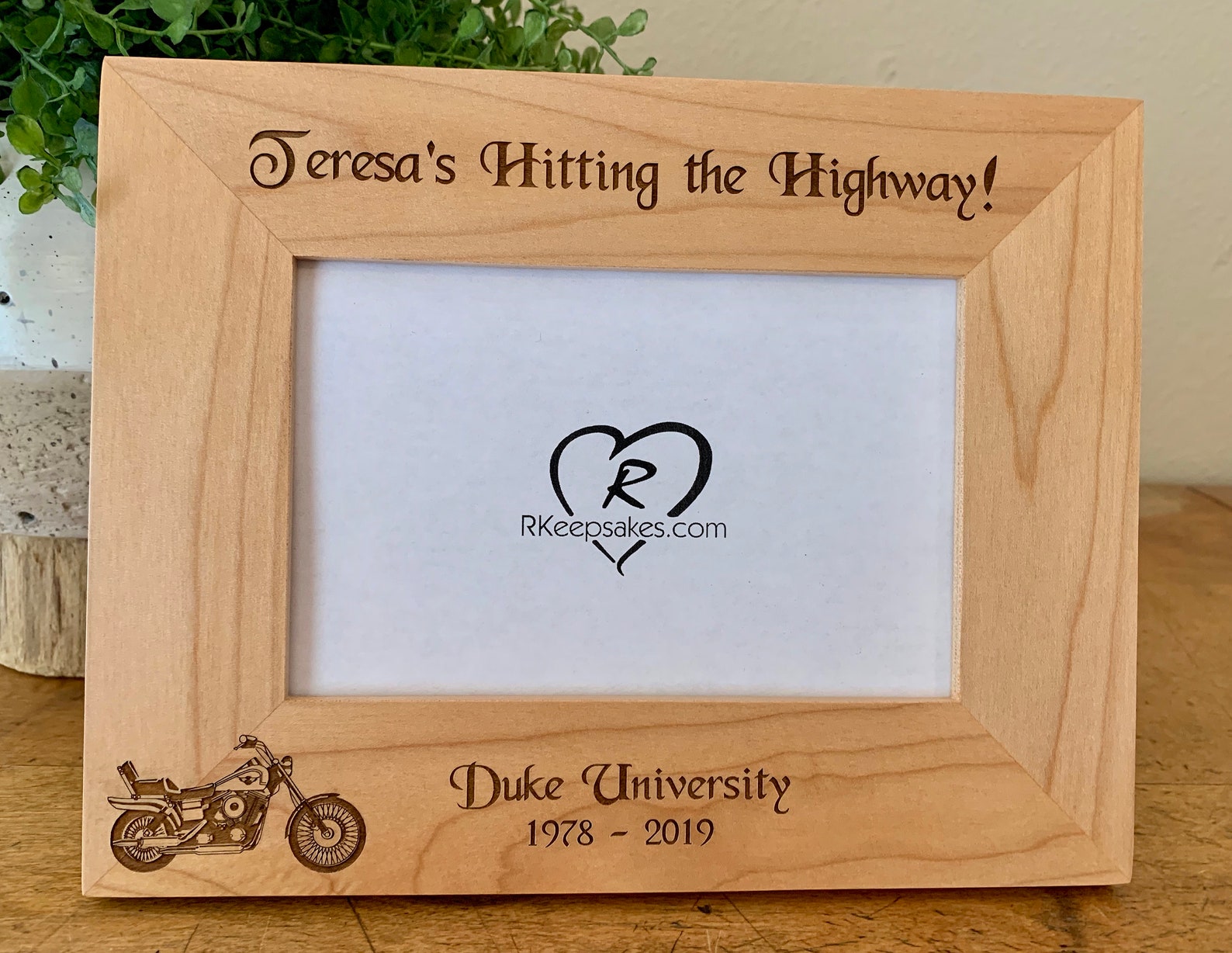 Personalized Motorcycle Picture Frame Any Text - Etsy