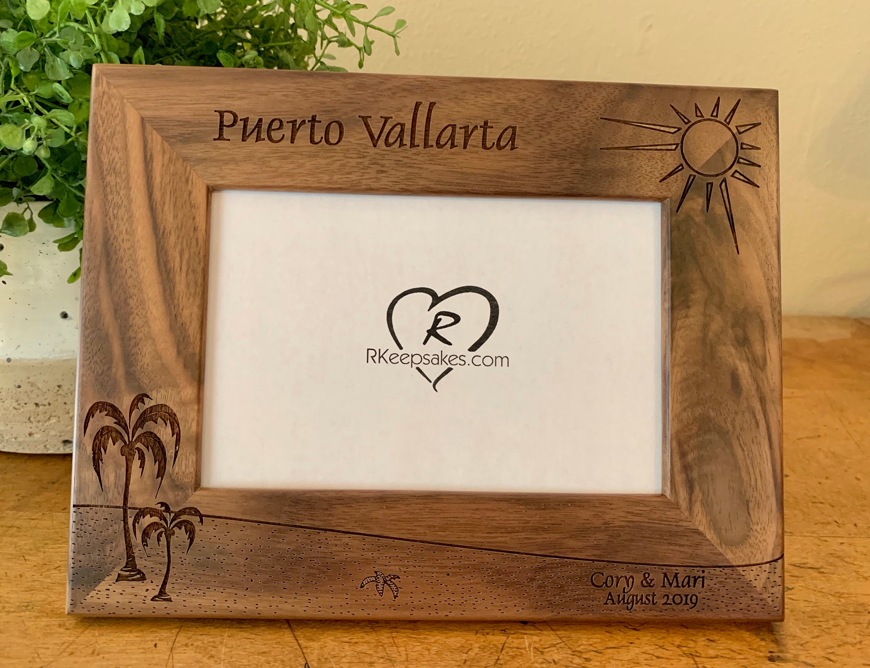 Personalized Beach Picture Frame Any Text Photo Frame - Etsy