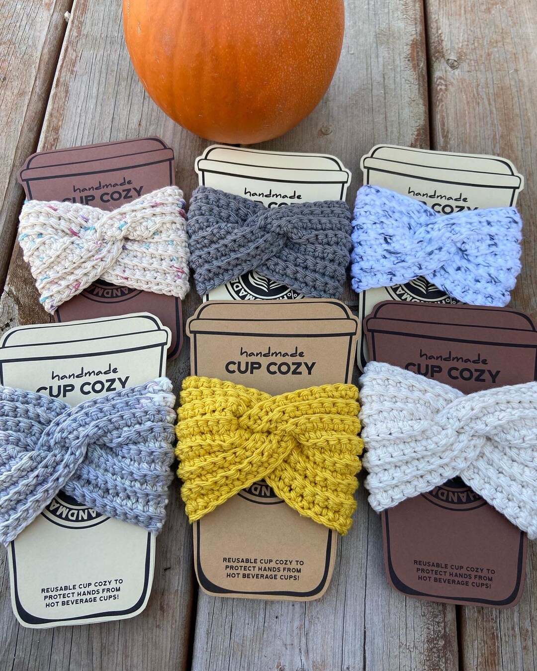 100% Cotton Twist Cup Cozy - Etsy