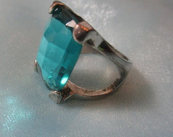 Faux Blue Topaz Ring - Etsy