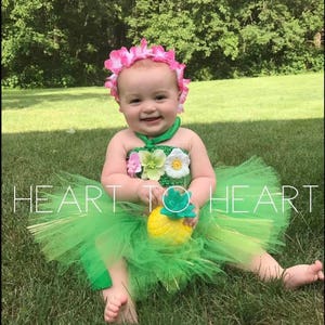 Hula Girl Luau Tutu Outfit Set, Birthday Hula Girl, Hawaiian Tutu ...