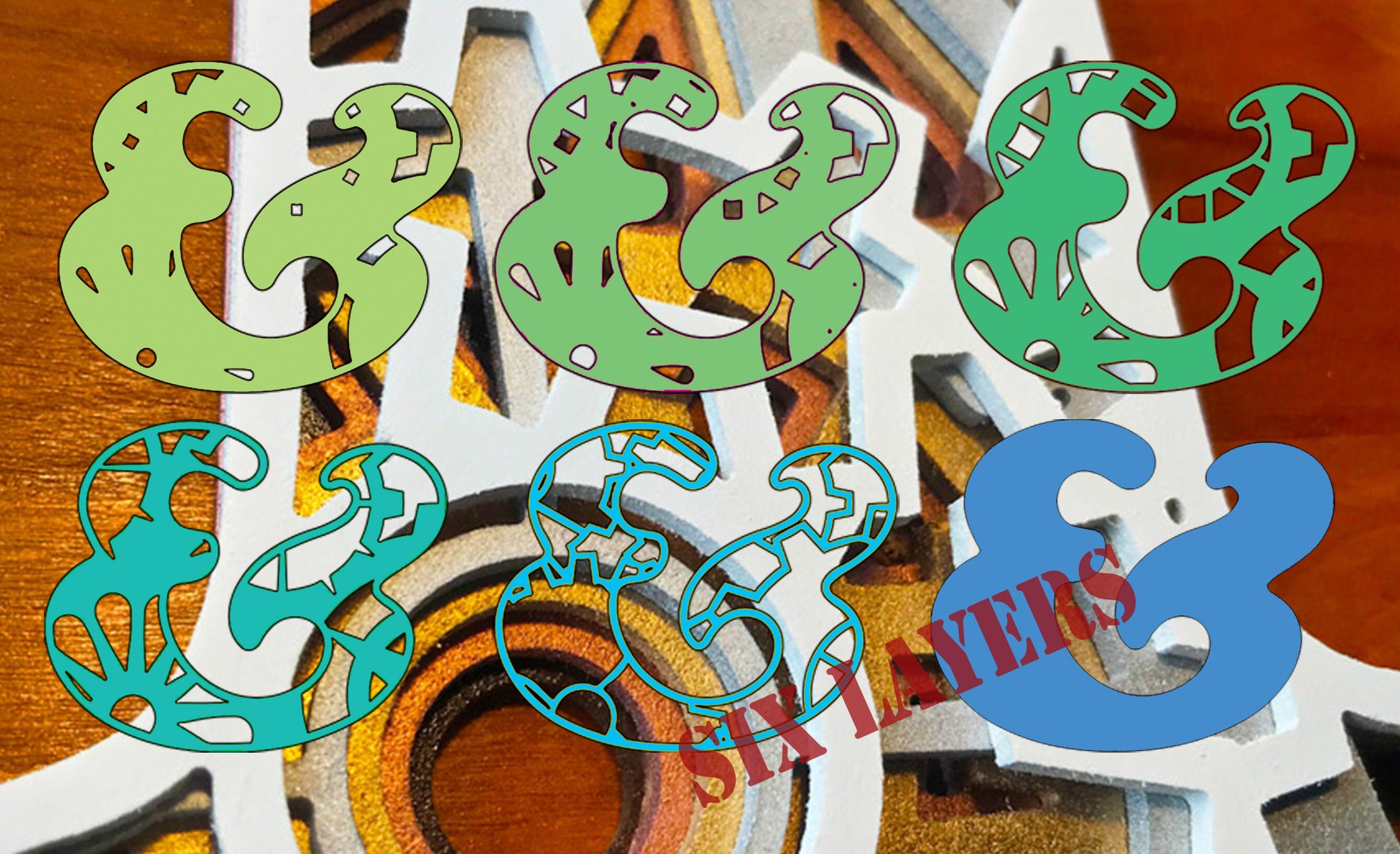 A - Z Alphabet & Numbers "clockwork" 3D Layered Mandala for CNC Laser ...