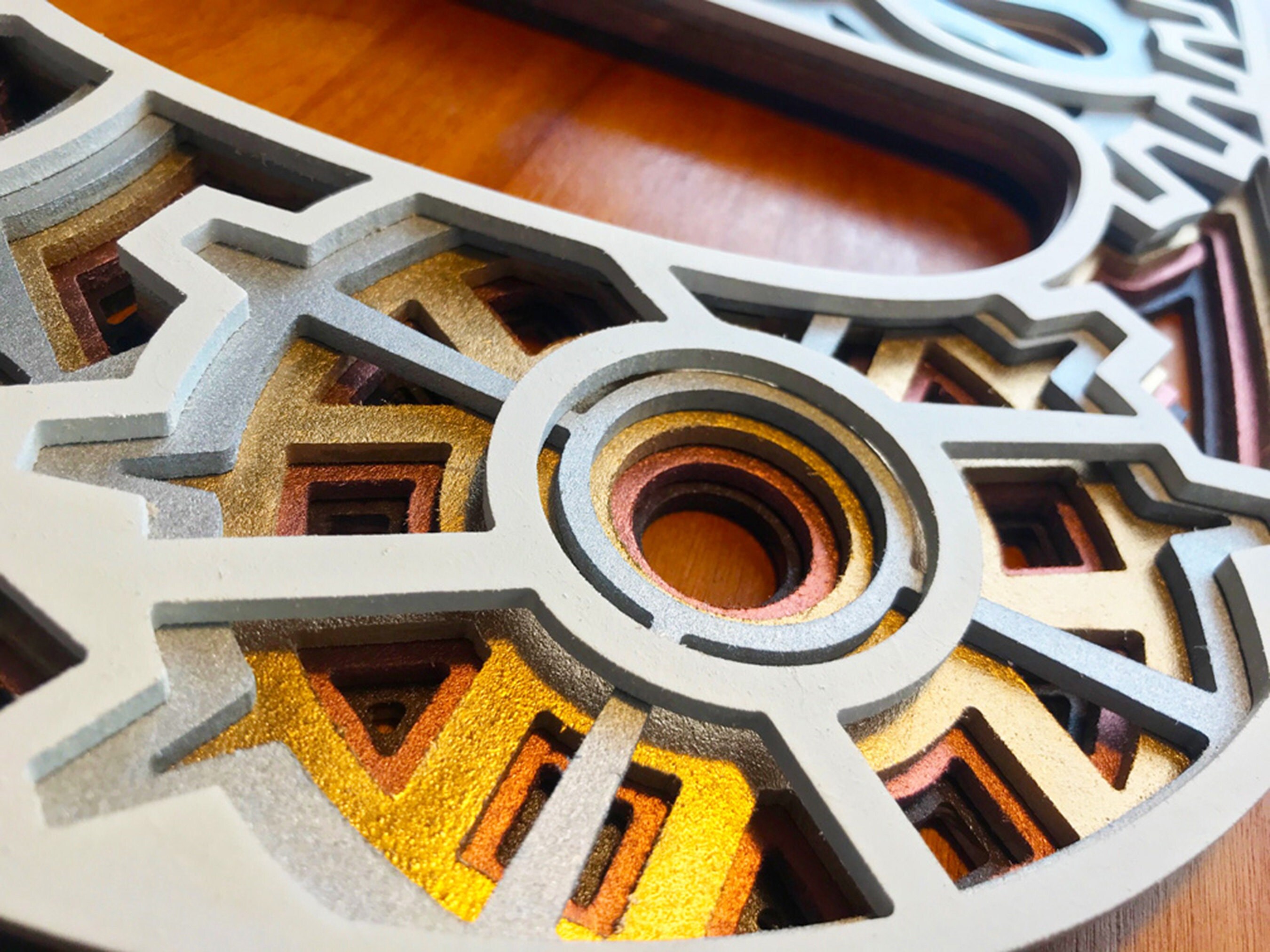 A - Z Alphabet & Numbers "clockwork" 3D Layered Mandala for CNC Laser ...