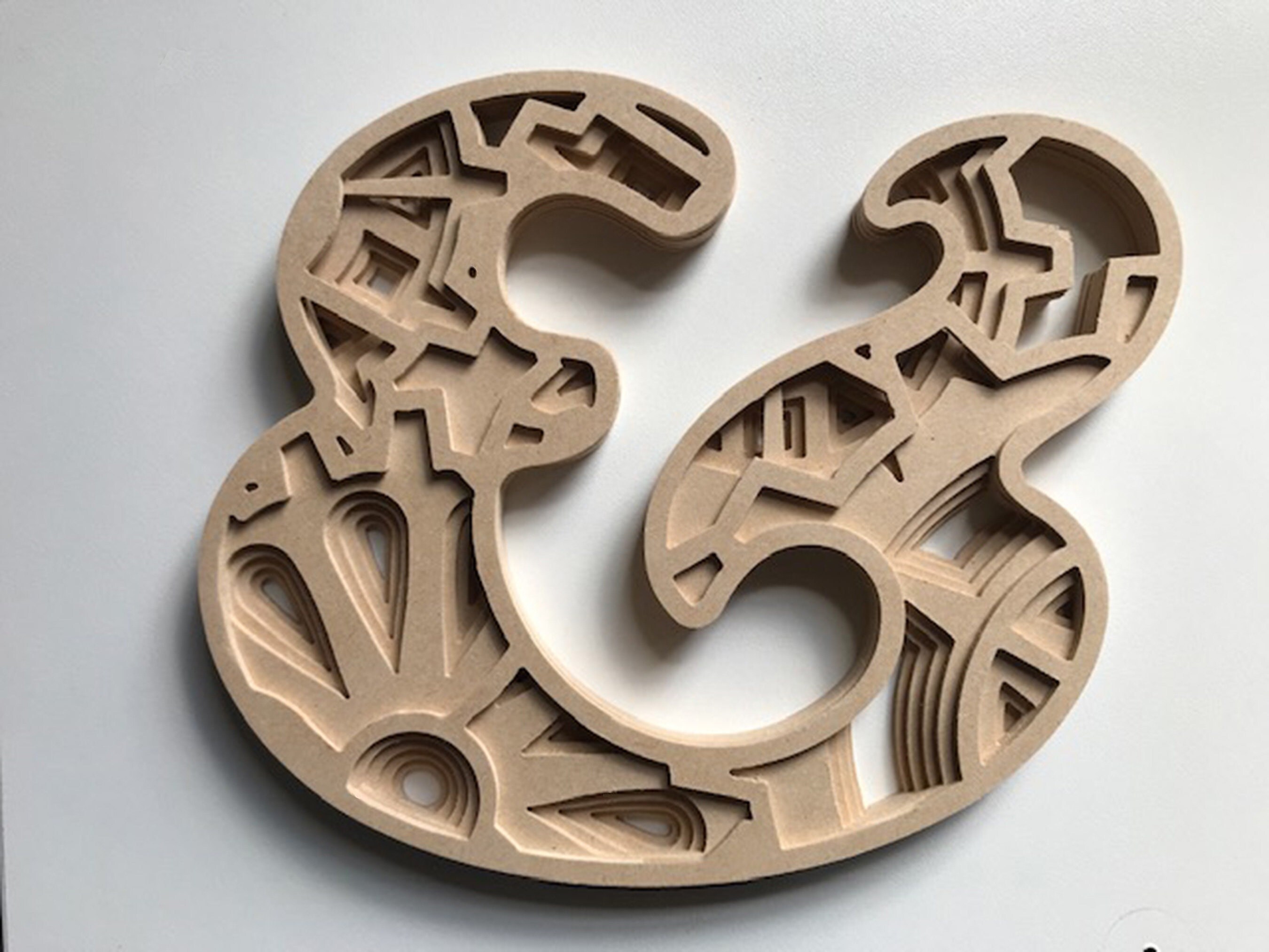 A - Z Alphabet & Numbers "clockwork" 3D Layered Mandala for CNC Laser ...
