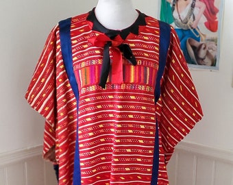 Red Huipil Dress - Etsy