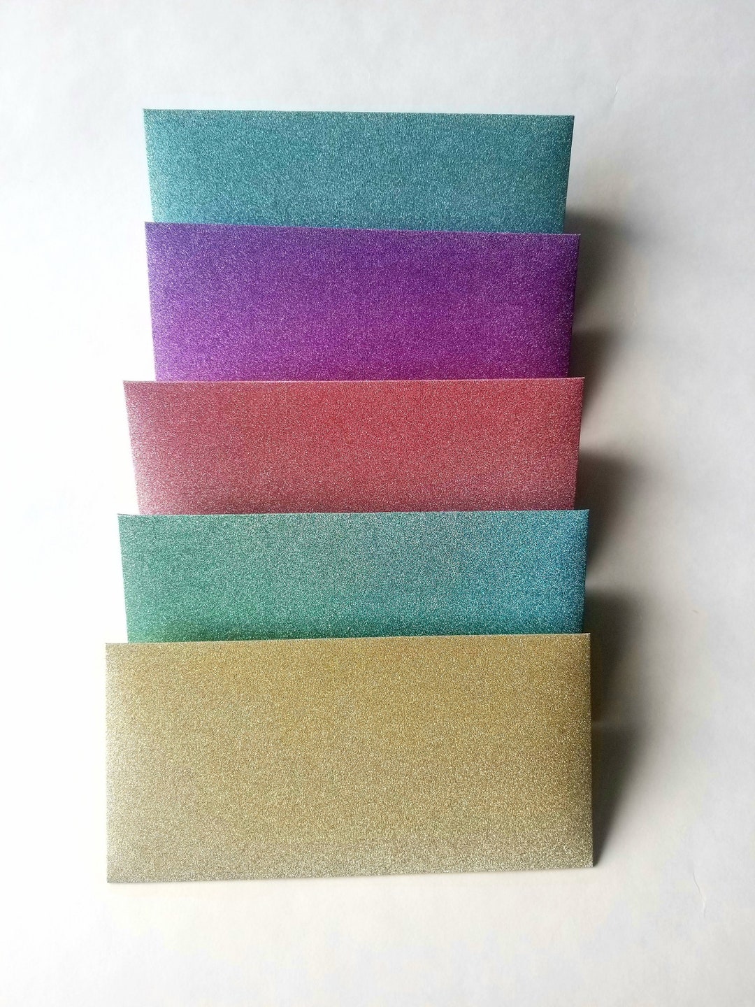 Shimmer Cardstock Money Envelopes, Assorted Colors, Set of 5 - Etsy