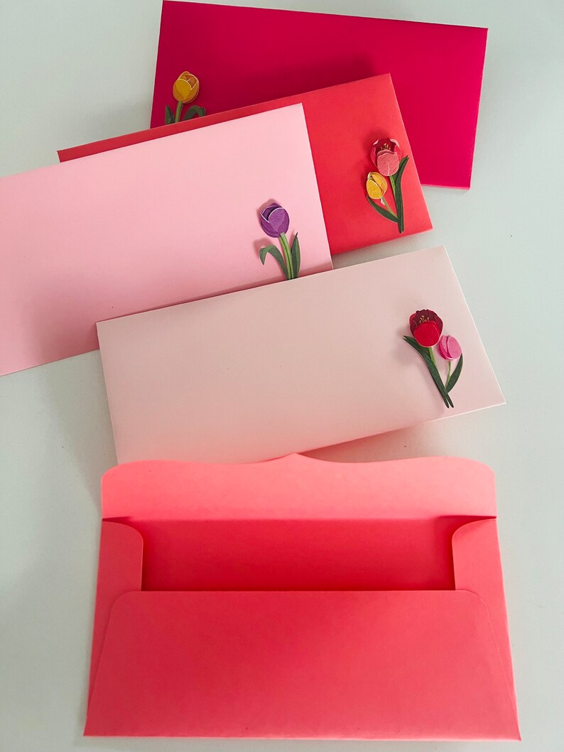 Floral Money Envelopes: Handmade 3D Flower Embellished Cash Holders in ...