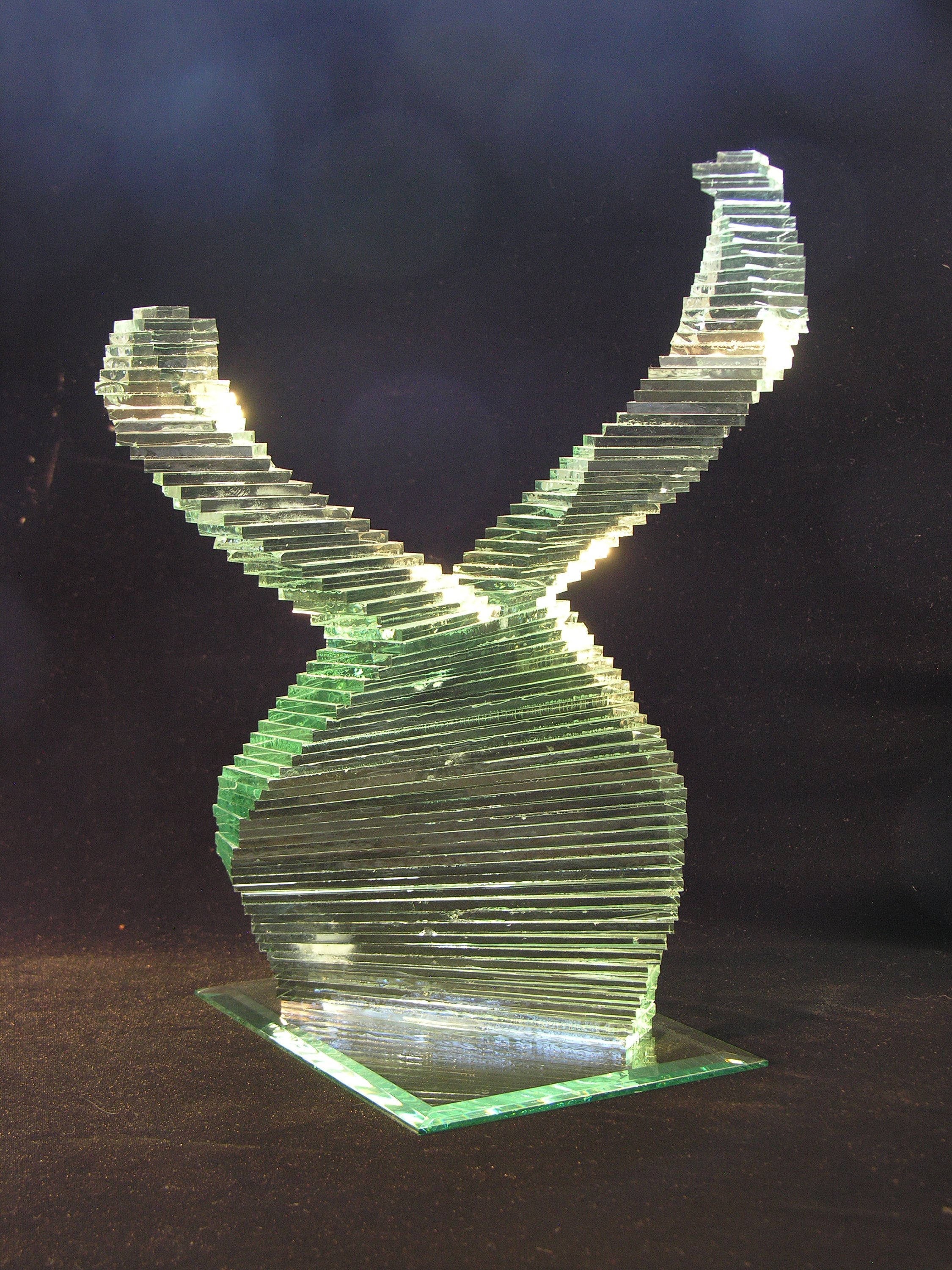 MOTION is a Abstrct Stacked Glass Sculpture | Etsy