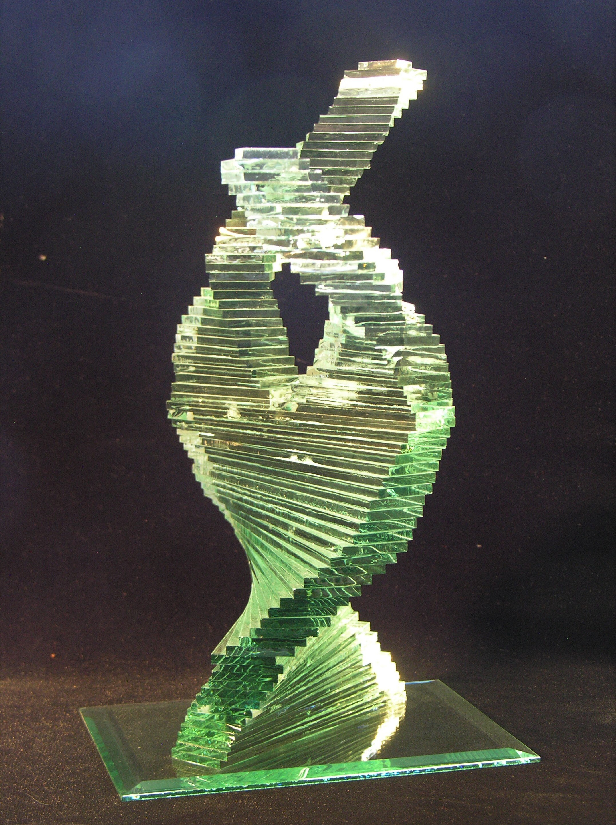 MOTION is a Abstrct Stacked Glass Sculpture - Etsy