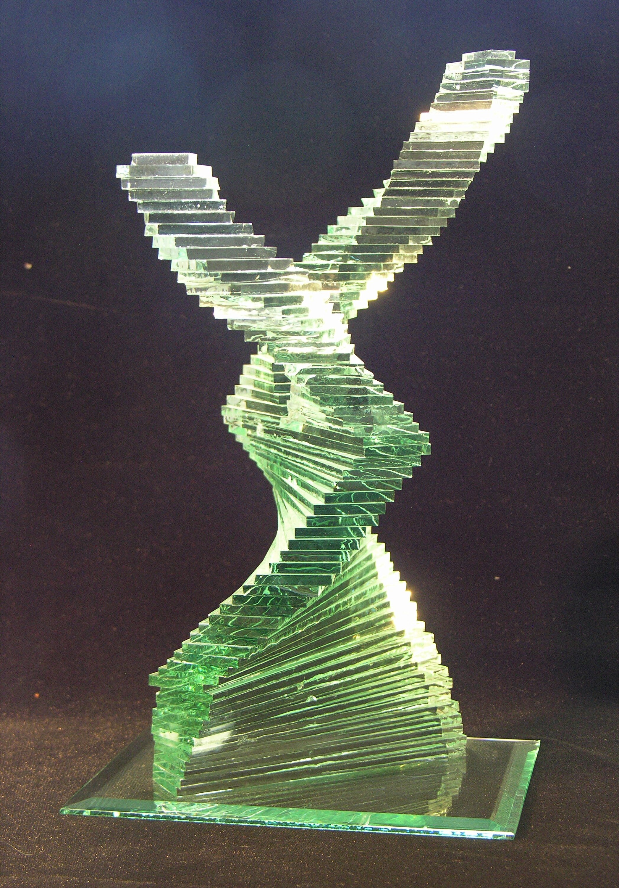 MOTION is a Abstrct Stacked Glass Sculpture - Etsy