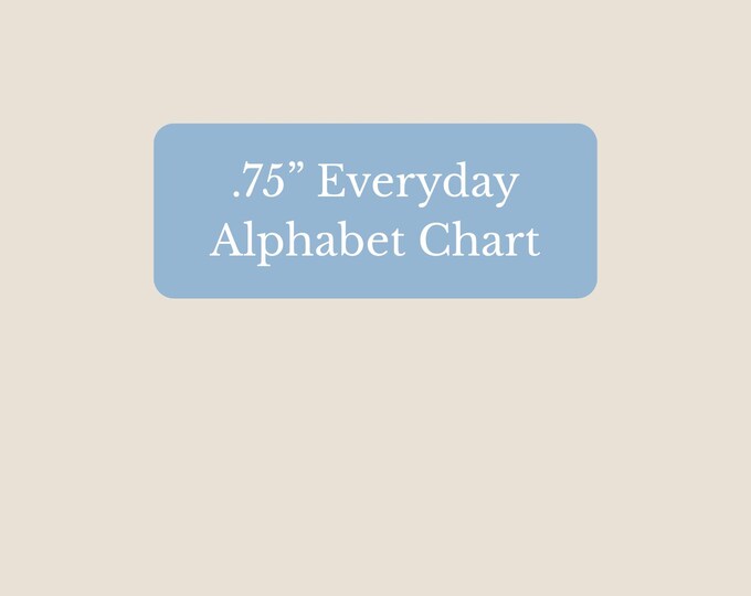 Anna’s Custom .75” Everyday Alphabet Chart for 18 Mesh - Etsy