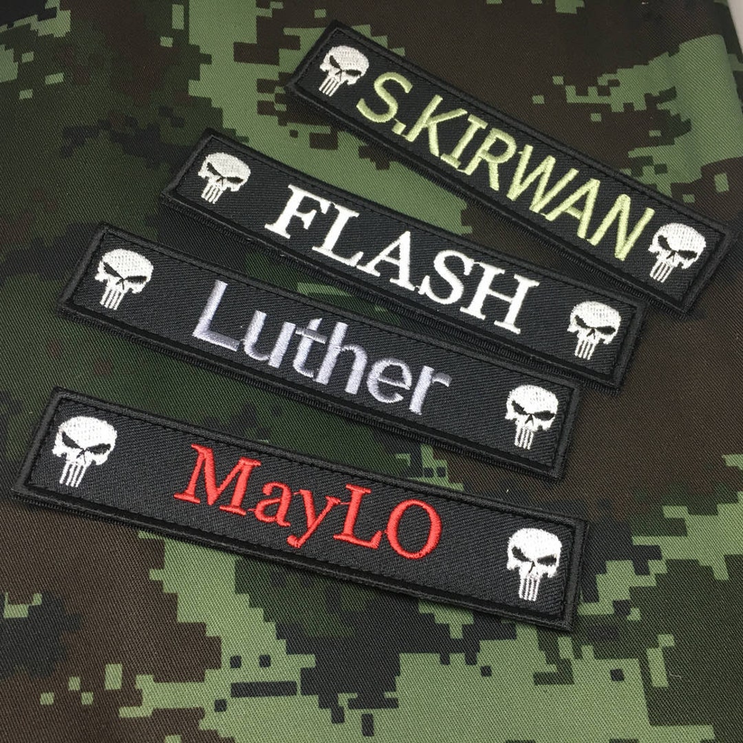 Personalized Embroidered Name,tactical Skull Name Tags, Custom ...