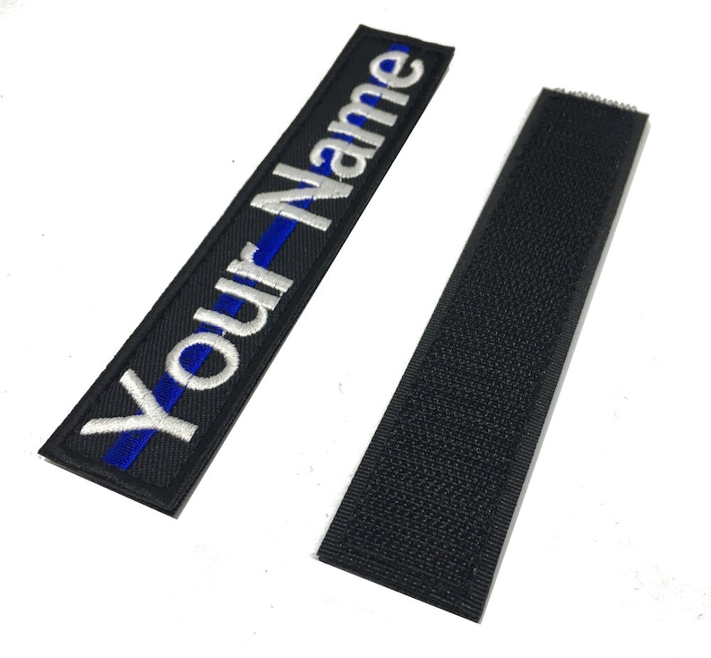 Personalized Custom Name Tape Thin Red Blue Line Morale Police | Etsy
