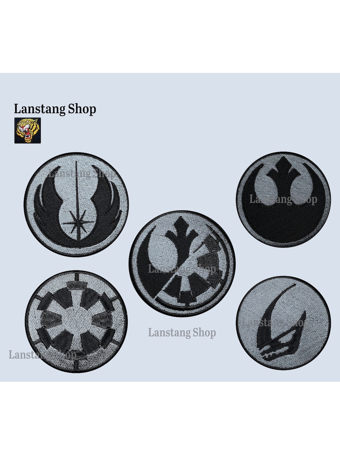 Embroidered Star Wars Patch: Jedi, Rebel, Empire - Iron-on Applique (3 ...