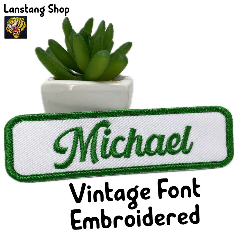 Custom Embroidered Name Patch: Vintage Style Mechanic Tag - Etsy