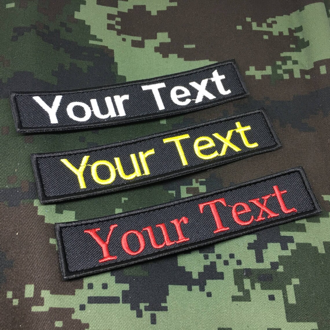 Personalized Custom Embroidered Name Tapes, Tactical Tags Military ...