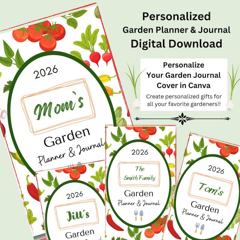 2026 Garden Planner & Journal | Customizable Canva Template (digital ...