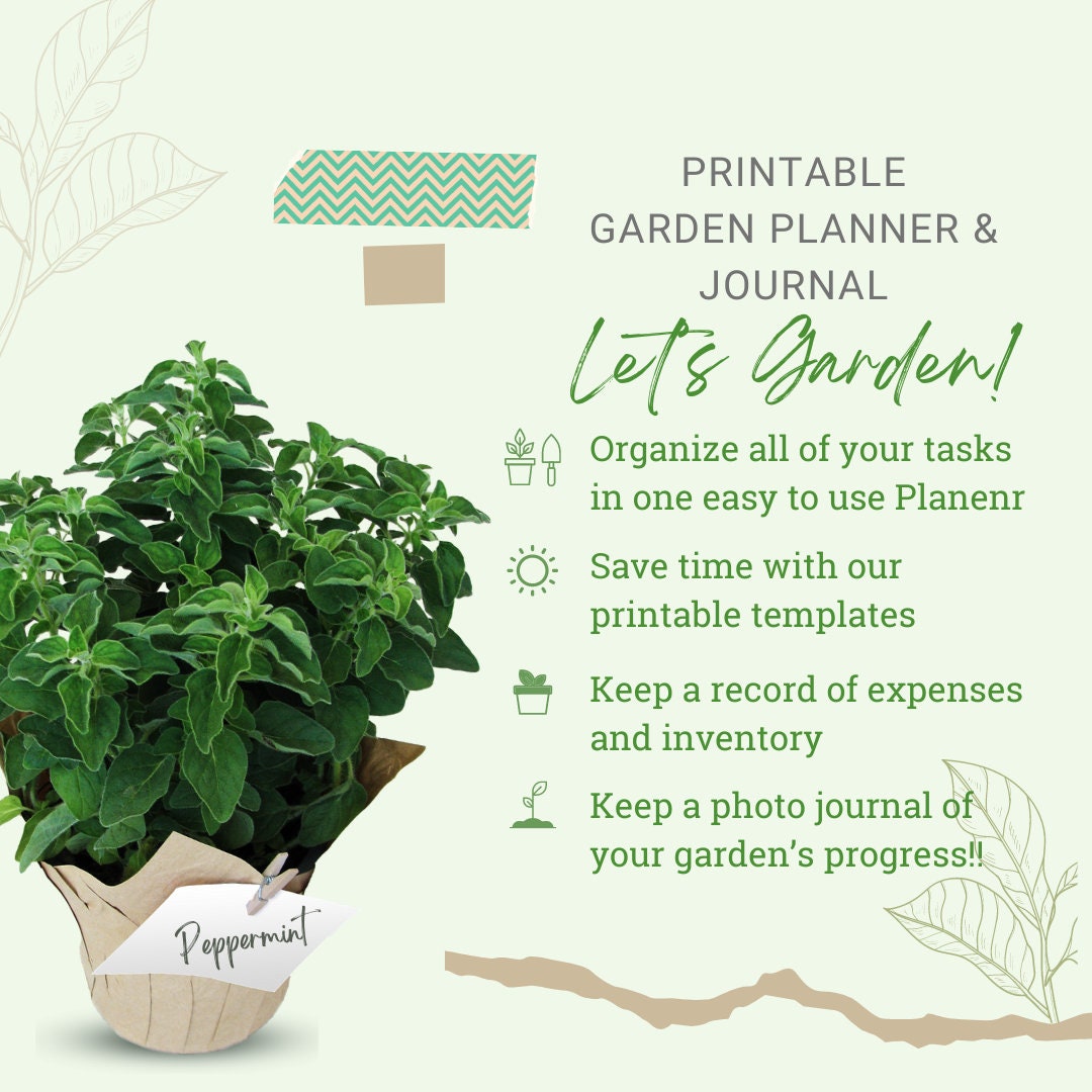 Garden Planner Printable, 2024 Garden Journal, Digital Download Garden ...