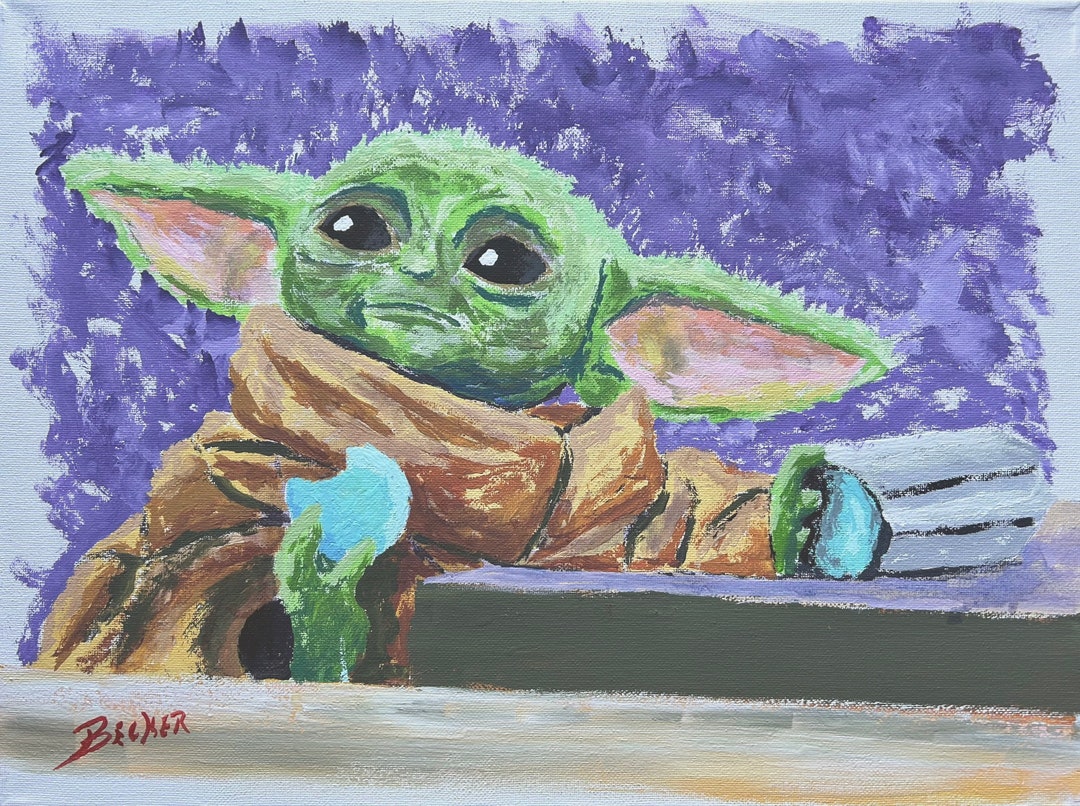 Baby Yoda (grogu) Eating a Cookie… - Etsy