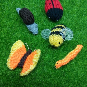 Hand Knit Set of 5 Insects/bugs Wildlife Gift Present Birthday ...