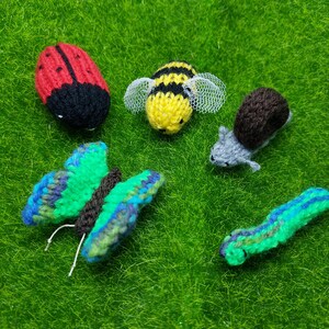 Hand Knit Set of 5 Insects/bugs Wildlife Gift Present Birthday ...