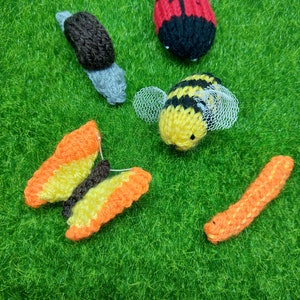 Hand Knit Set of 5 Insects/bugs Wildlife Gift Present Birthday ...