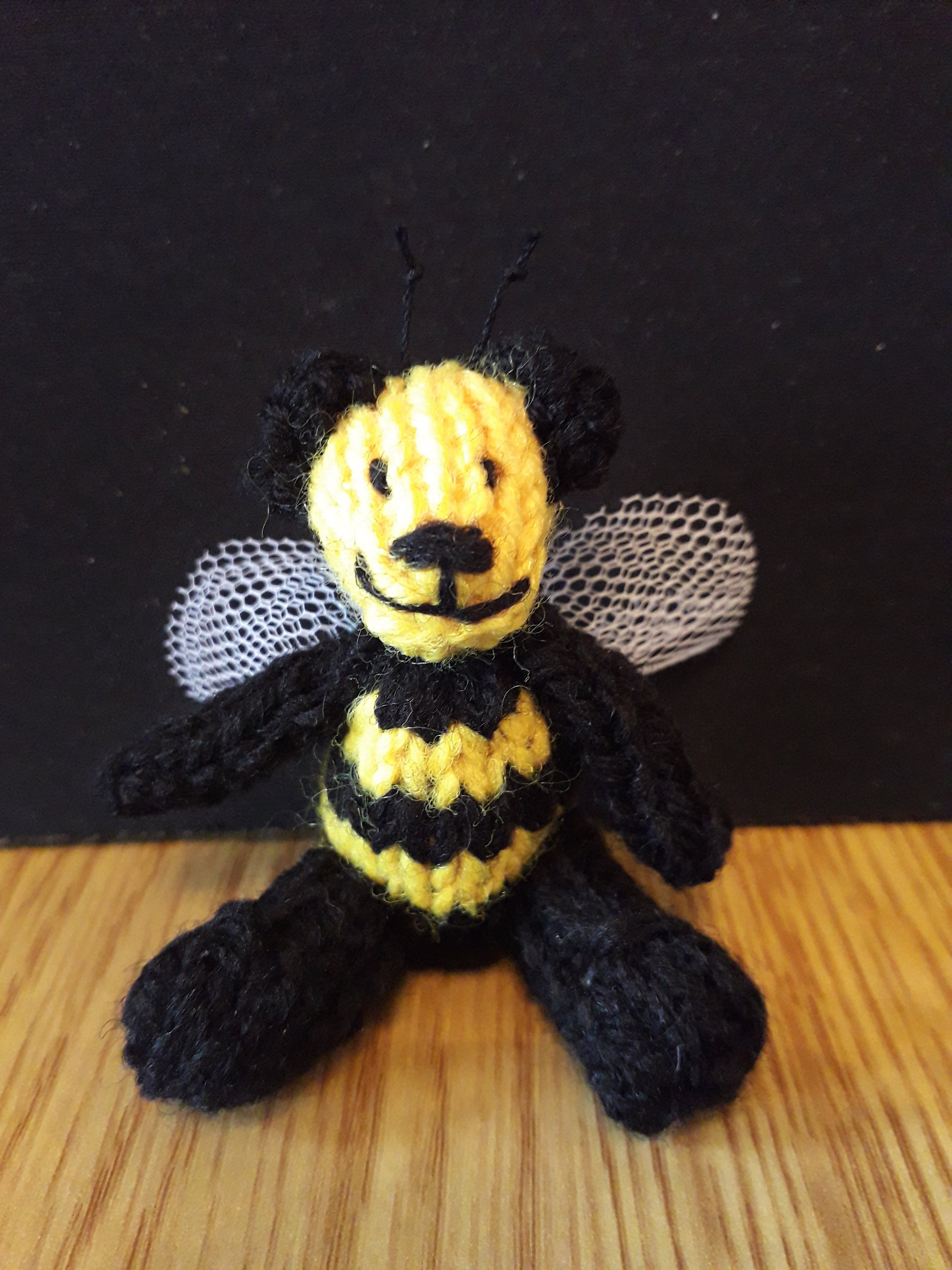 Hand Knit Tiny 7 cm Bumble bee Teddy Bear Birthday Gift | Etsy