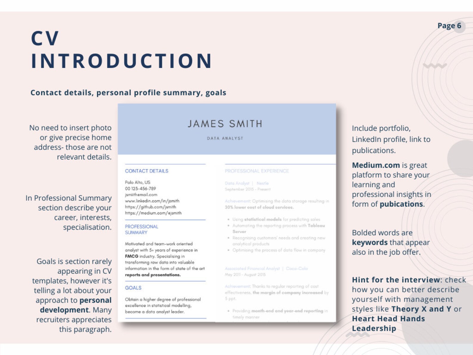 Data Analyst CV Template | Modern CV Template | Professional CV ...