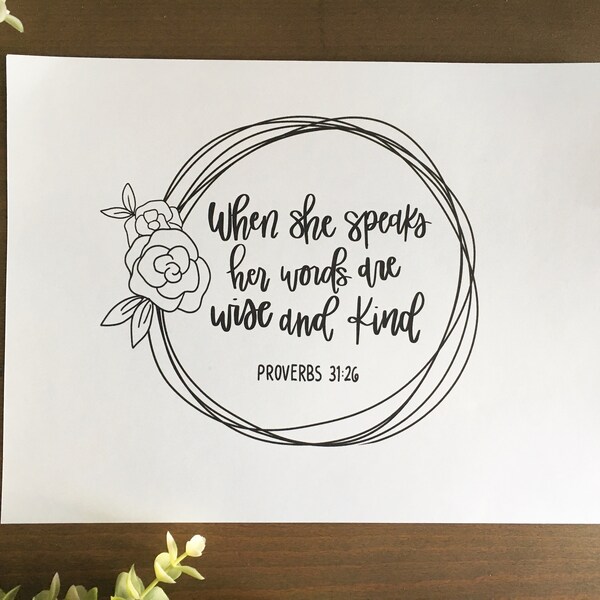 Proverbs 31 26 - Etsy