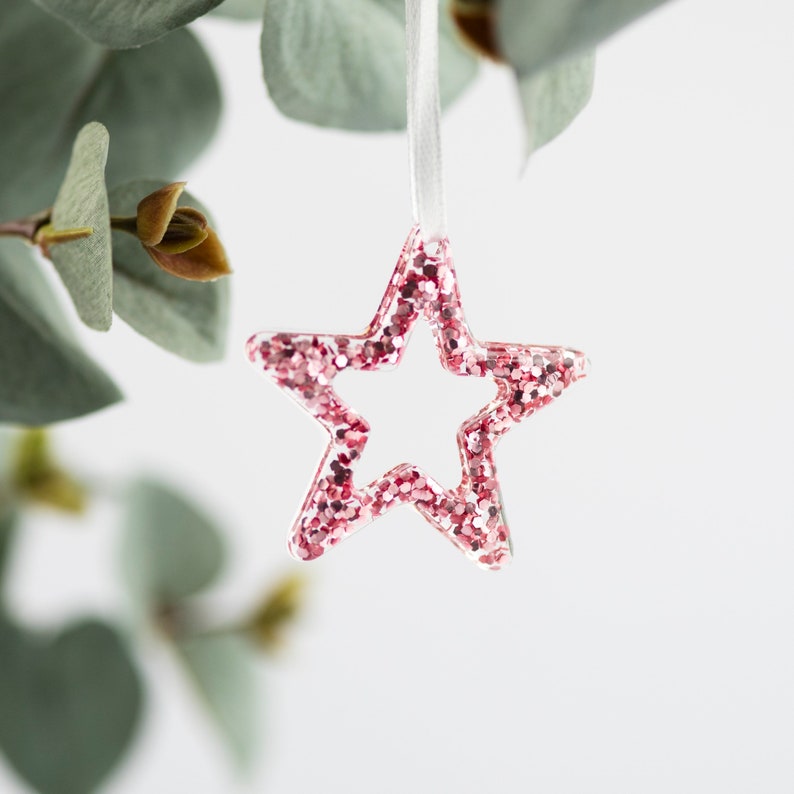 Pink Star Christmas Decoration Christmas Decorations Star - Etsy