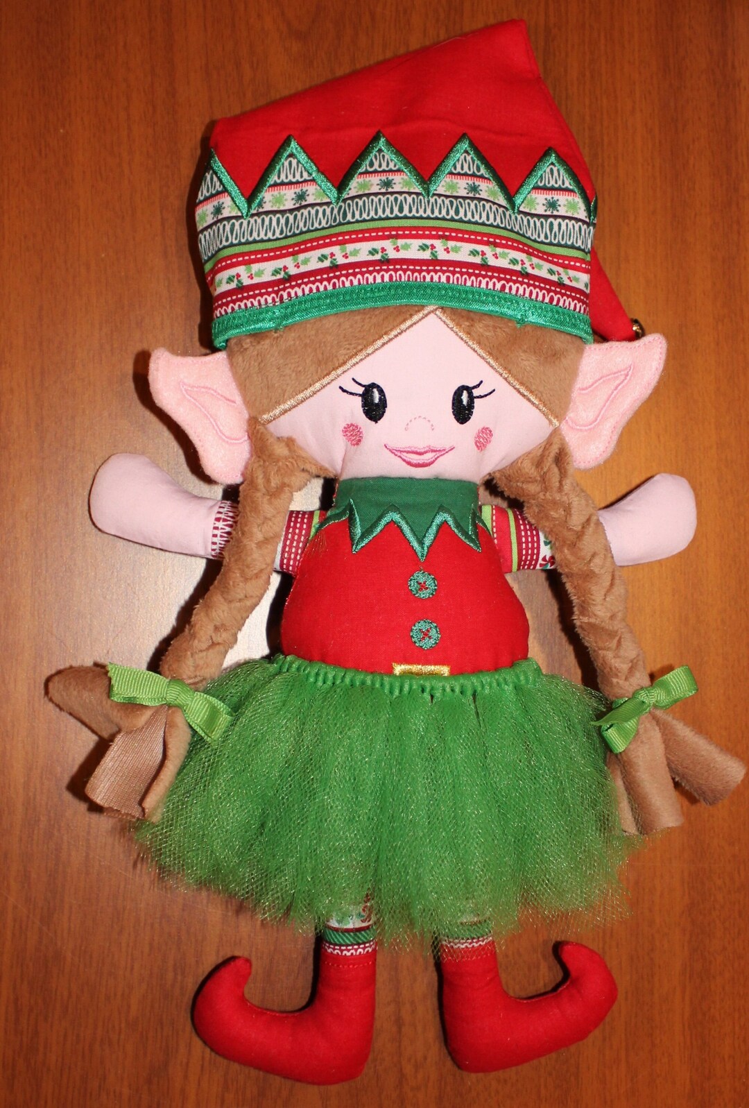 Hand Made Cloth Elf Doll 21-inches With Soft Cuddle Fabric Hair and ...