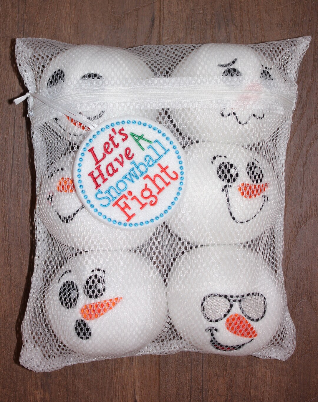 Fleece Indoor Snowball Fight Set Number 3 - One Set of 6 Snowballs With ...