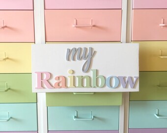 Rainbow sign | Etsy