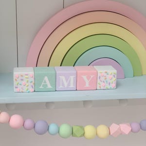 Mini Letter Blocks, Letter Blocks, Name Blocks, Word Blocks, Baby ...