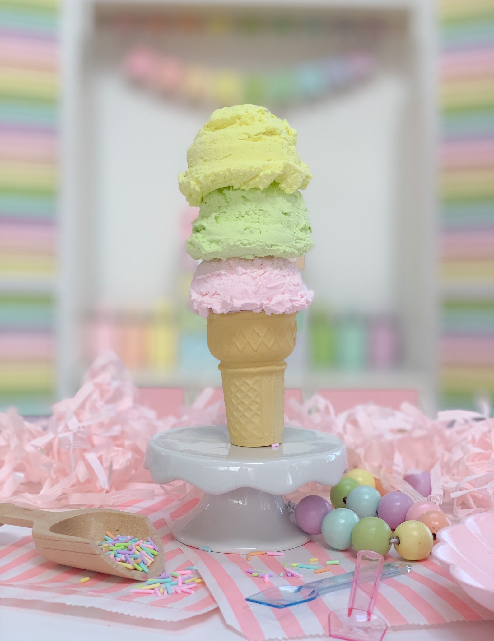 Fake Ice Cream, Artificial Ice Cream, Tiered Tray Decor,food Prop, Soft ...