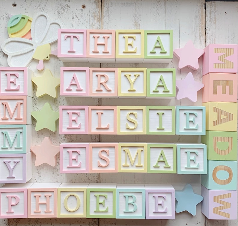 Name Blocks Alphabet Blocks Blocks Letter Blocks - Etsy
