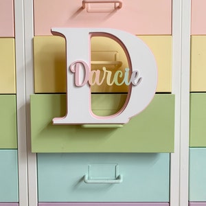 Wooden Letter, Wooden Name, Freestanding Letter, Personalised Nursery ...