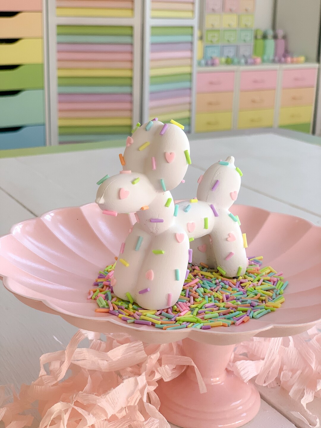 Balloon Dog Decor, Balloon Dog Ornament, Balloon Dog, Pastel Balloon ...