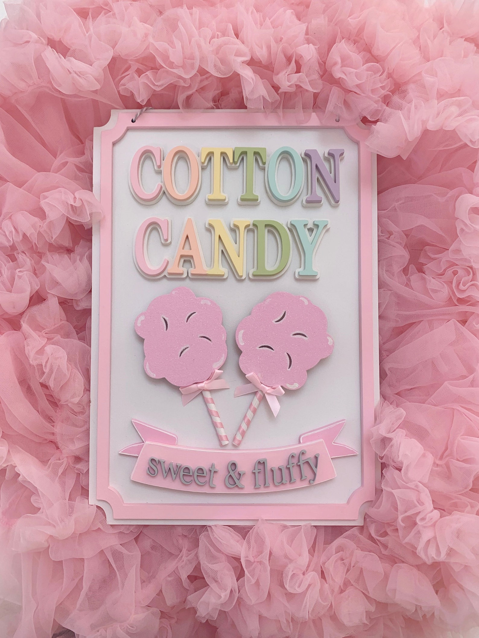 Cotton Candy Sign, Candy Floss Sign, Carnival Party, Candyland Party ...