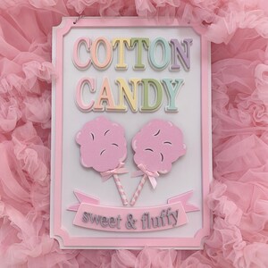 Cotton Candy Sign, Candy Floss Sign, Carnival Party, Candyland Party ...