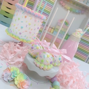 Fake Cake, Faux Cake, Fake Bakes, Rainbow Cake, Cake Prop, Birthday ...