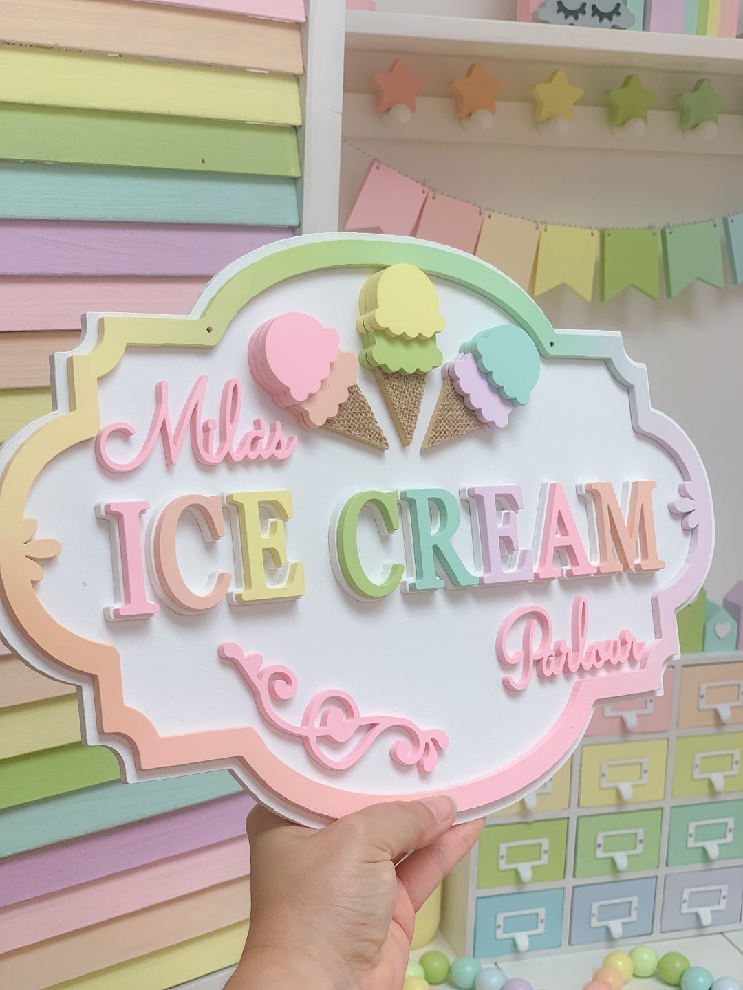 Ice Cream Parlour Sign, Ice Cream Sign, Ice Cream Shop Sign, Ice Cream ...