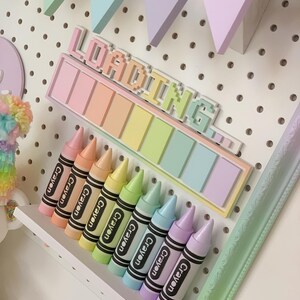 Loading Sign, Loading Bar, Pastel Gaming Decor, Desk Decor, Peg Board ...