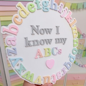Alphabet Sign, Rainbow Nursery Decor, Nursery Wall Decor, Abc Plaque ...