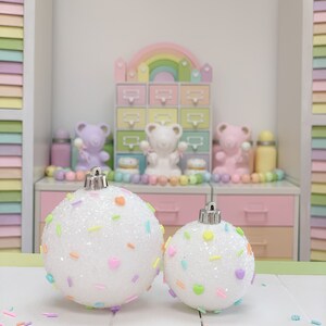 Sprinkle Tree Baubles, Candy Ornaments, Christmas Baubles, Rainbow ...