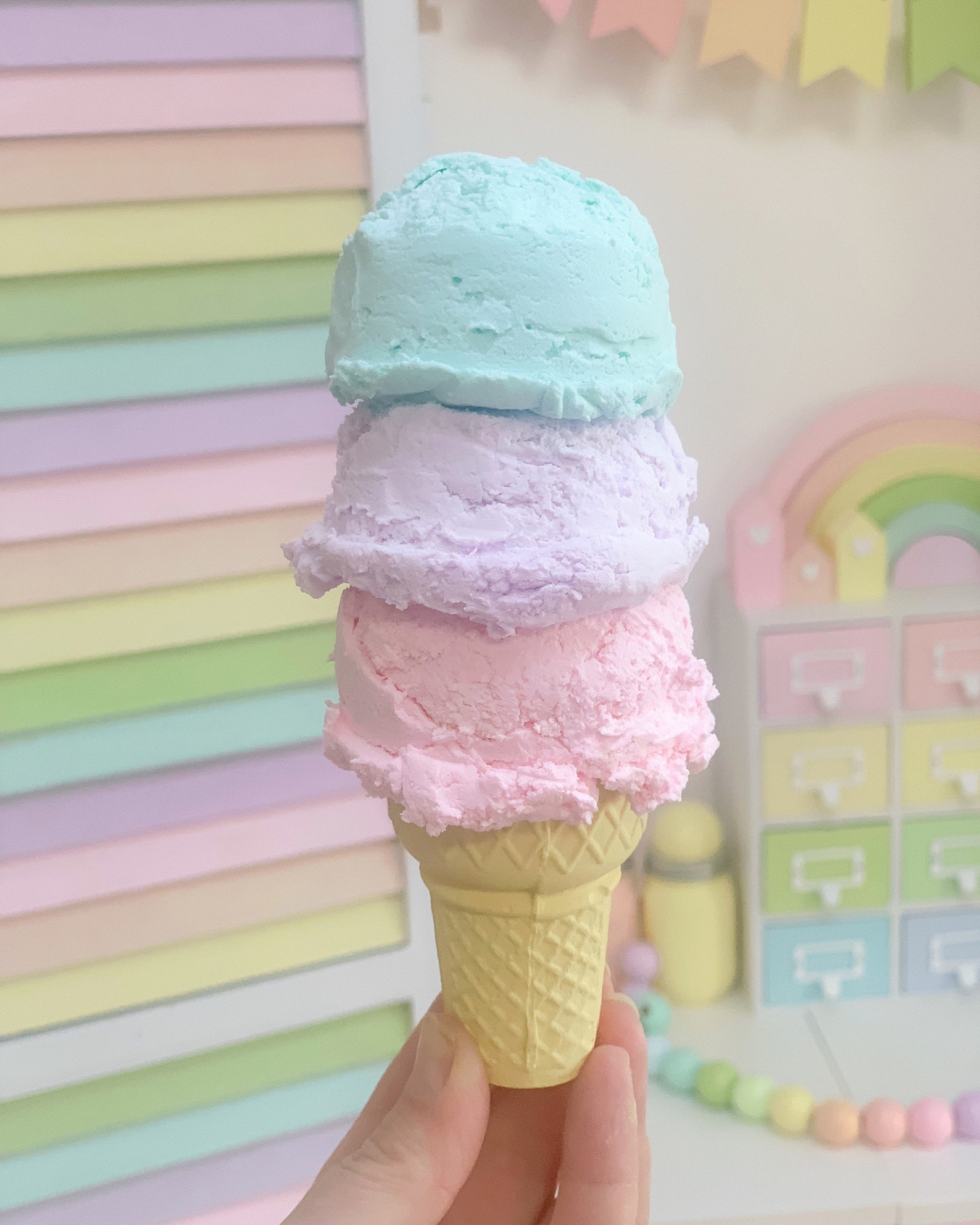 Fake Ice Cream, Artificial Ice Cream, Tiered Tray Decor,food Prop, Soft ...