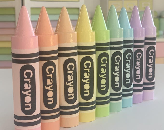 Crayon Shelfie, Teachers Gift, Desk Decor, Crayon Decor, Back to School ...
