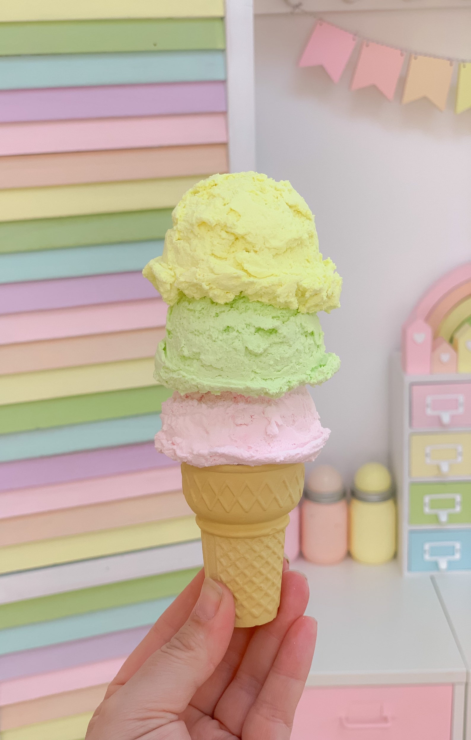 Fake Ice Cream, Artificial Ice Cream, Tiered Tray Decor,food Prop, Soft ...